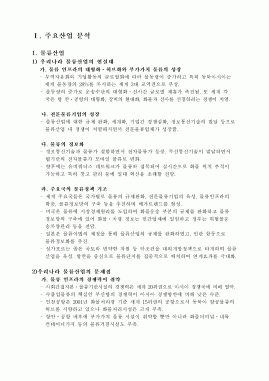 우리나라 주요산업분석 및 6T 산업분석-1페이지