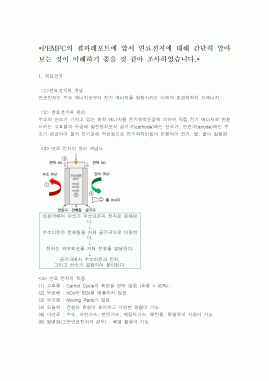 PEMFC의 제작실험 및 동작 원리와 용도 조사-1페이지