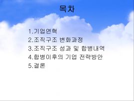 국민은행 경영전략-구조조정과 합병이후 사업화 전략-1페이지