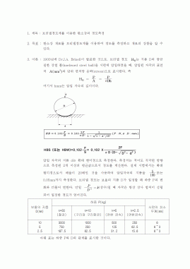 브리넬경도계를 이용한 탄소강의 경도측정-1페이지