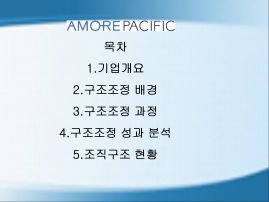 기업 구조조정 분석-태평양-1페이지