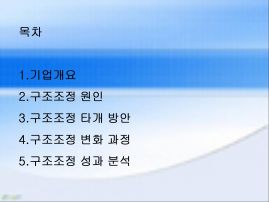 삼성물산 경영전략 분석- 구조조정-1페이지