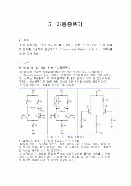 [분석/조사] 차동 증폭기 -1페이지