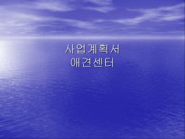 사업계획서 애견센터-1페이지