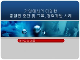 기업에서의 다양한종업원 훈련 및 교육, 경력개발 사례-1페이지