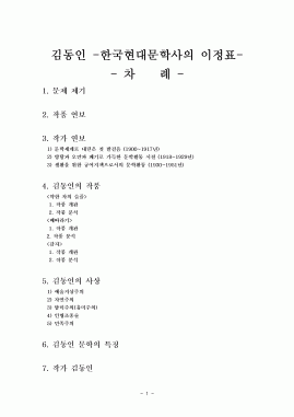 [분석/조사] 김동인 -한국현대문학사의 이정표-.-1페이지