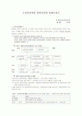 교육자치와 일반자치의 통합논란-1페이지