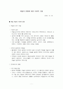 예술의 본질에 대한 시대적고찰-1페이지