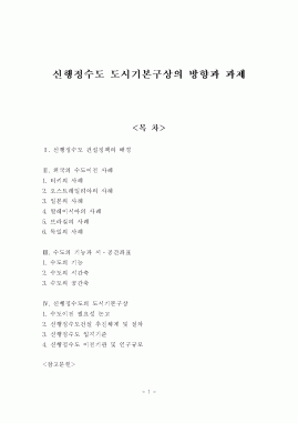 신행정수도 도시기본구상의 방향과 과제-1페이지