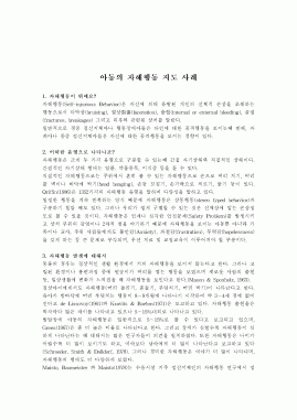 아동의 자해행동 지도 사례-1페이지