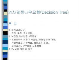 의사결정나무모형(Decision Tree)-1페이지