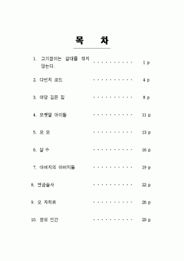 [독후감]10가지의 독서감상문-1페이지