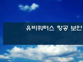 [자연과학] 유비쿼터스 항공 보안-1페이지