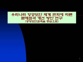 우리나라 항공보안 체계 변화에 따른 문제점과 개선 방안 연구(공항보안검색을 중심으로)-1페이지