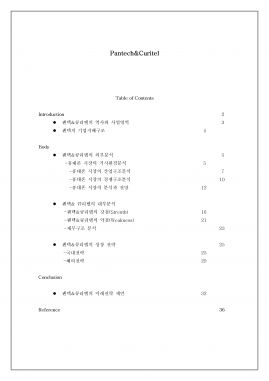 [Pantech&Curitel]팬택&큐리텔의기업분석과 미래전략-1페이지