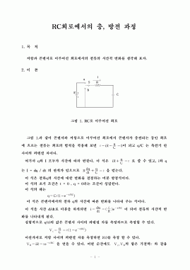 RC회로에서의 충, 방전 과정-1페이지