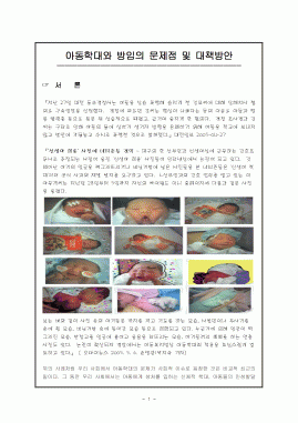 학대아동 및 방임에 대한 문제점 및 대책-1페이지