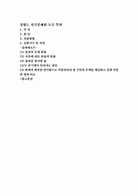 일반화학실험-전기분해와 도금-1페이지