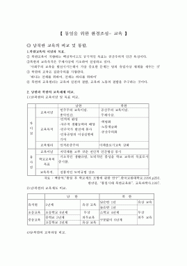 통일을 위한 환경조성- 교육-1페이지