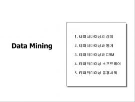 Data Mining ( 데이터마이닝 )-1페이지