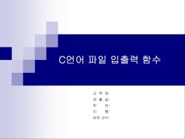 C언어 파일 입출력 함수-1페이지