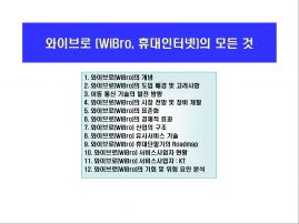 [분석 자료] 휴대인터넷(와이브로, WiBro)의 모든것-1페이지