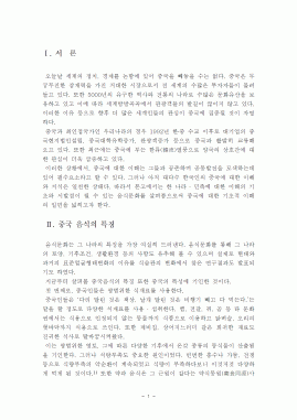 중국에 대한 자신의 관심사 조사-1페이지