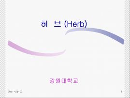 허브(Herb)에 대해-1페이지