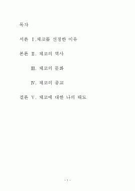 체코의 문화에 대한 나의 생각...-1페이지