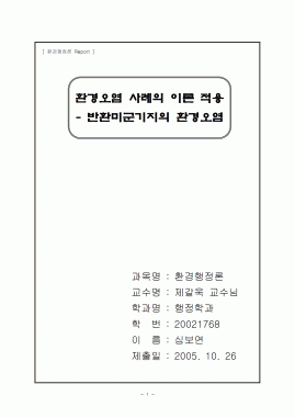 환경오염 사례의 사회과학 이론 적용-1페이지