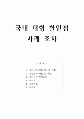 국내 대형할인점 사례조사-1페이지