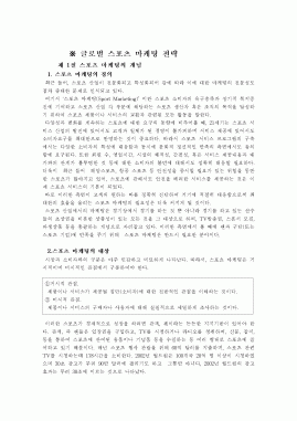 글로벌 스포츠 마케팅 전략-1페이지