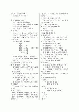 정보처리기능사 기출문제 암기요약-1페이지