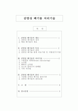 감염성폐기물 처리기술-1페이지