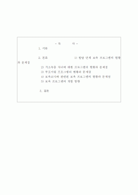 보육 프로그램의 현황과 문제점-1페이지