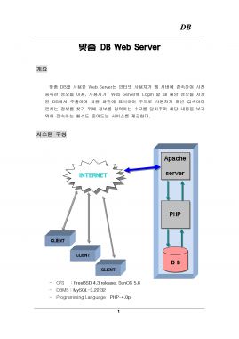 데이터 베이스 웹 서버 구축(DB Web Server)-1페이지