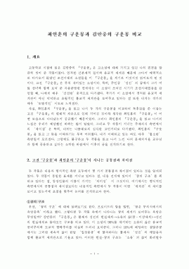 [독후감] 최인훈의 구운몽과 김만중의 구운몽 비교-1페이지