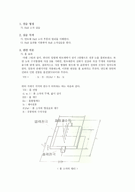 Hall 효과를 이용하여 Hall 소자실습-1페이지