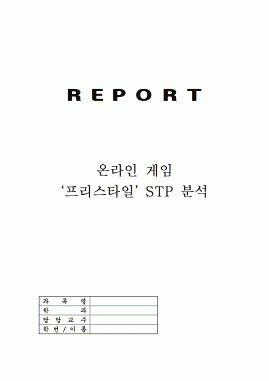 온라인게임 프리스타일 STP분석-1페이지