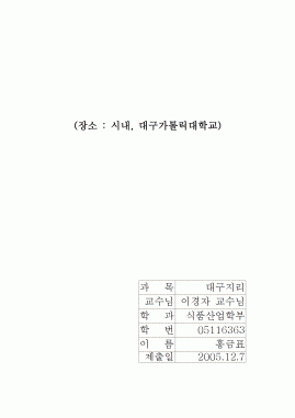 대구 답사(약령시,제일교회,스트로마,228중앙공원,국채보상운동공원,스트로마,대구가톨릭대학교)-1페이지