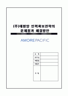 (HRM) 태평양 회사의 인적자원관리(HRM) 전략 특성과 문제점 및 개선방안-1페이지