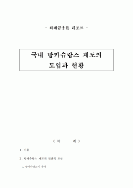 국내 방카슈랑스 제도의 도입과 현황-1페이지