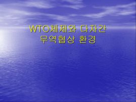 WTO체제와 다자간  무역협상 환경-1페이지