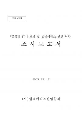 중국의 기본인프라 및 텔레매틱스 산업현황-1페이지