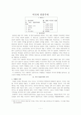 [사회과학] 미국의 인종주의-1페이지