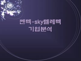 sky텔레텍-펜텍 기업 조사분석-합병전후--1페이지