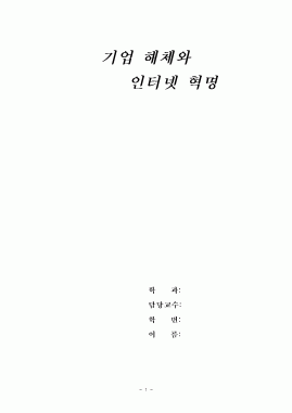 기업해체와 인터넷혁명-1페이지