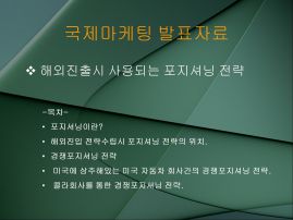 포지셔닝전략의 개요와 사례-1페이지