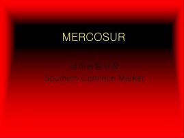 MERCOSUR, 남미공동시장에 대하여-1페이지