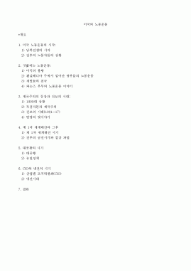 미국의 노동운동-1페이지